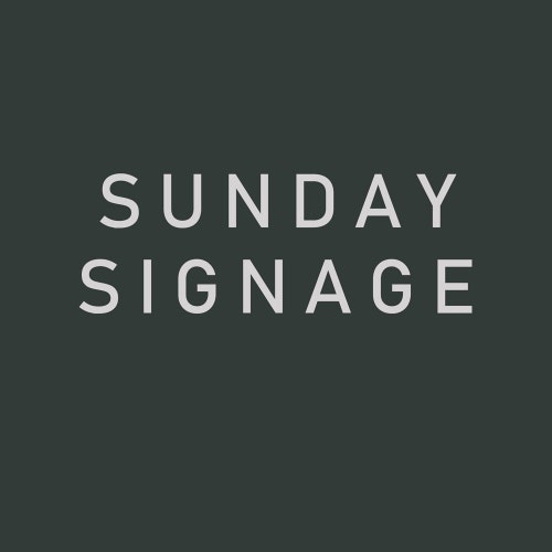 SundaySignage - Etsy