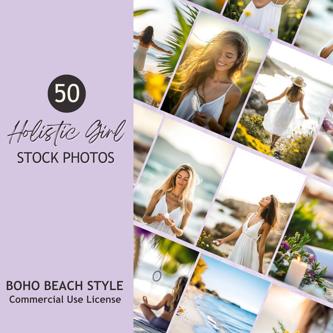 Holistic Girl Stock Photos Bohemian Beach Style Images Spiritual Coach ...