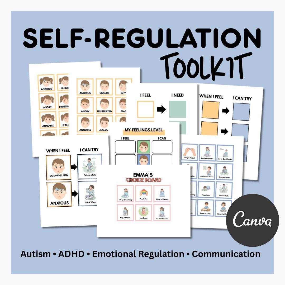 Editable Emotions & Self Regulation Toolkit for Neurodivergent Kids ...