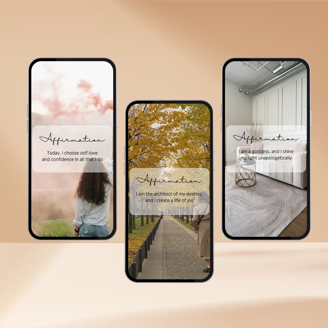 Affirmations Reel Templates, Life Coach, Aesthetic Reel Templates ...