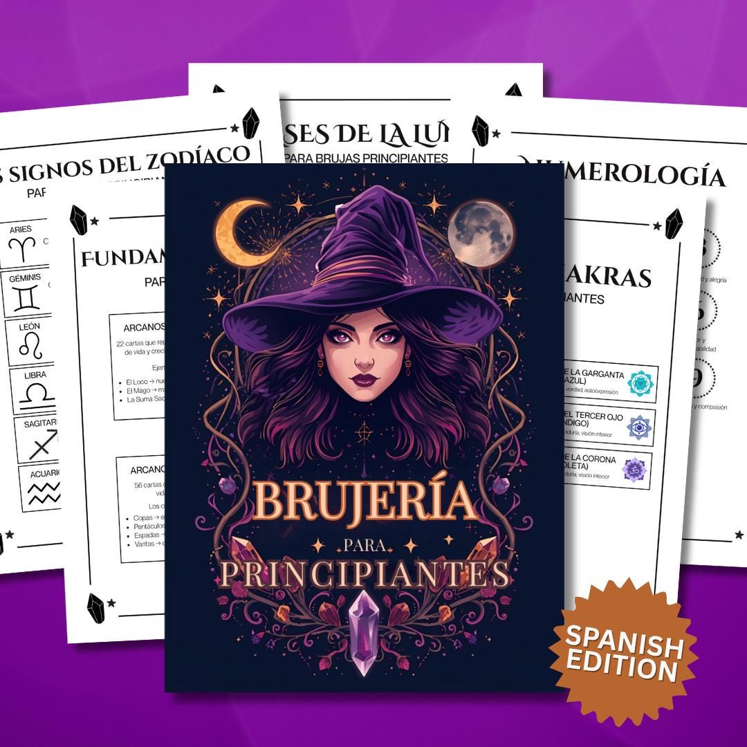 Witchcraft Basics Printable Bundle in Spanish, Brujeria Para ...