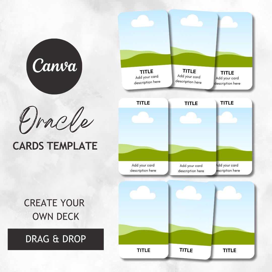 Oracle Tarot Cards Canva Template, Customizable Affirmation Card ...