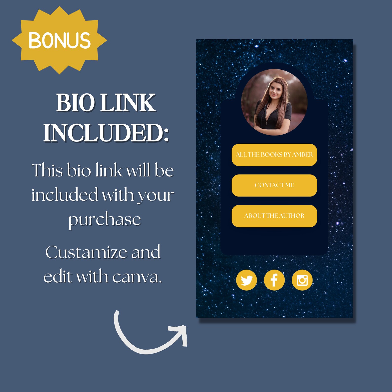 Fantasy Author Website Template, Canva Template for Fantasy Writers ...