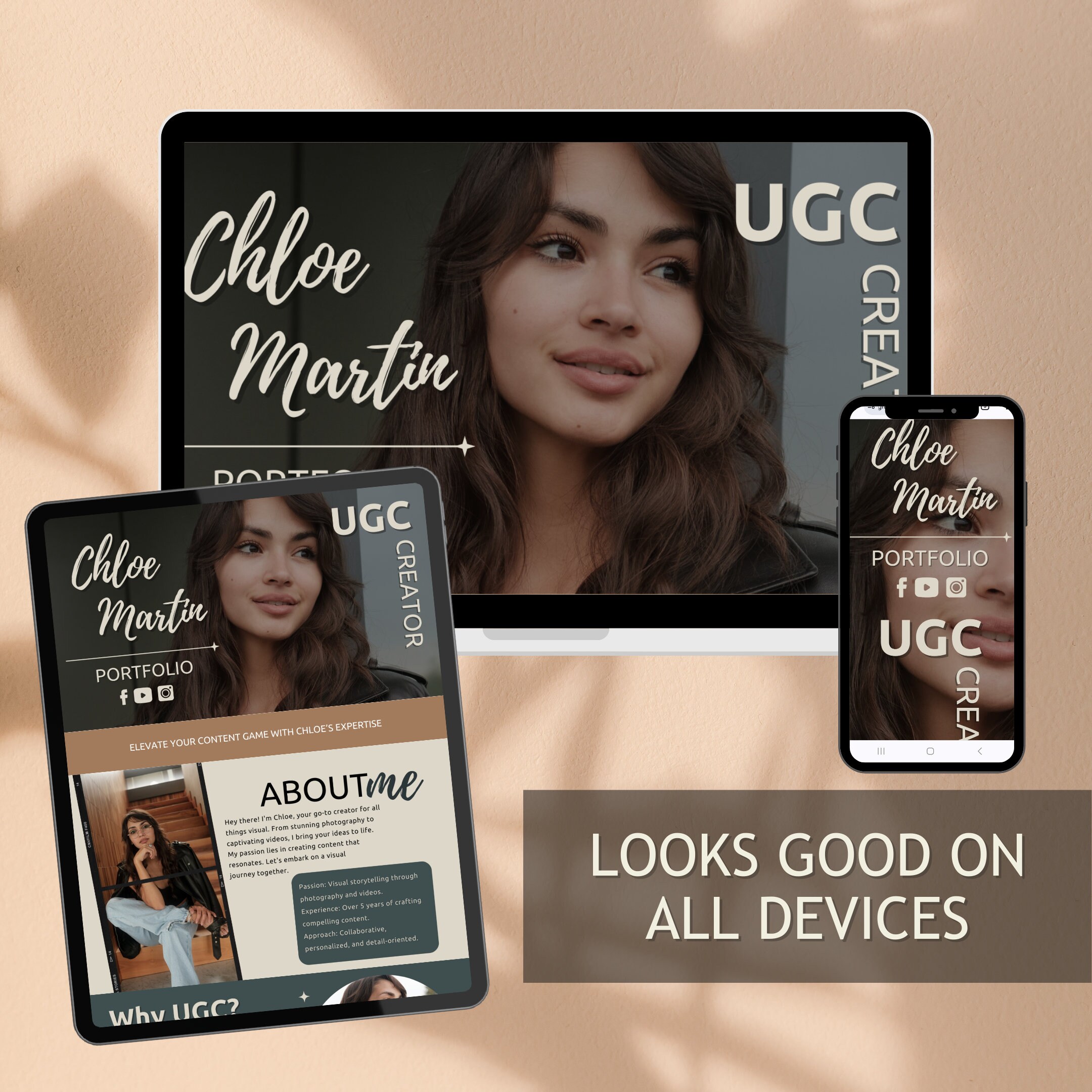 UGC Portfolio Template, UGC Creator Canva Template, UGC Media Kit ...