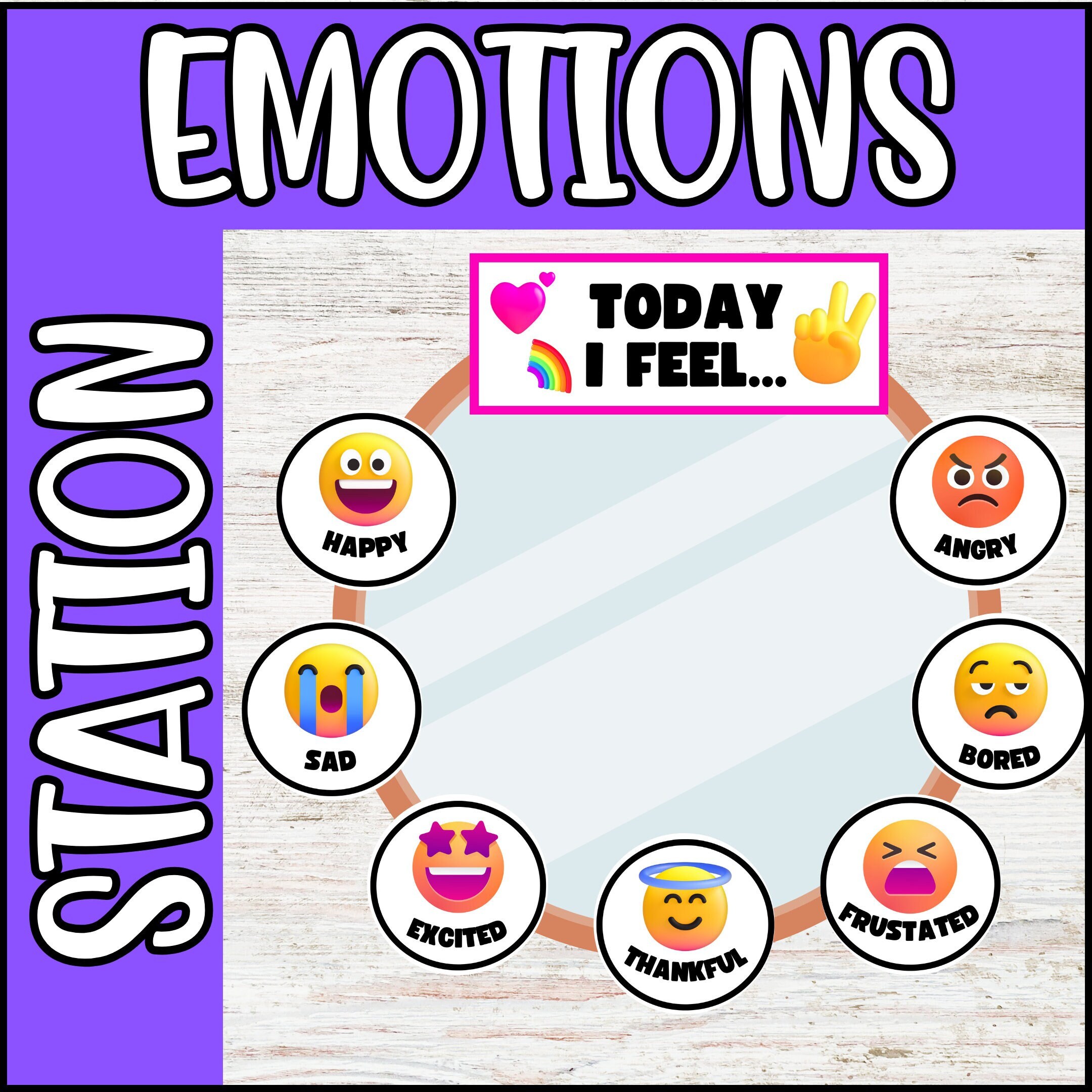 Emotions Mirror Station Feelings Station for Kids Social - Etsy