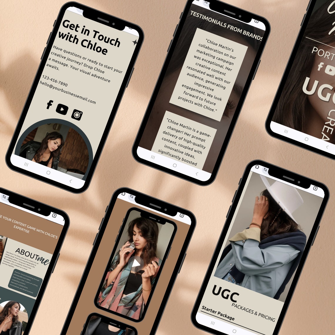 UGC Portfolio Template, UGC Creator Canva Template, UGC Media Kit ...