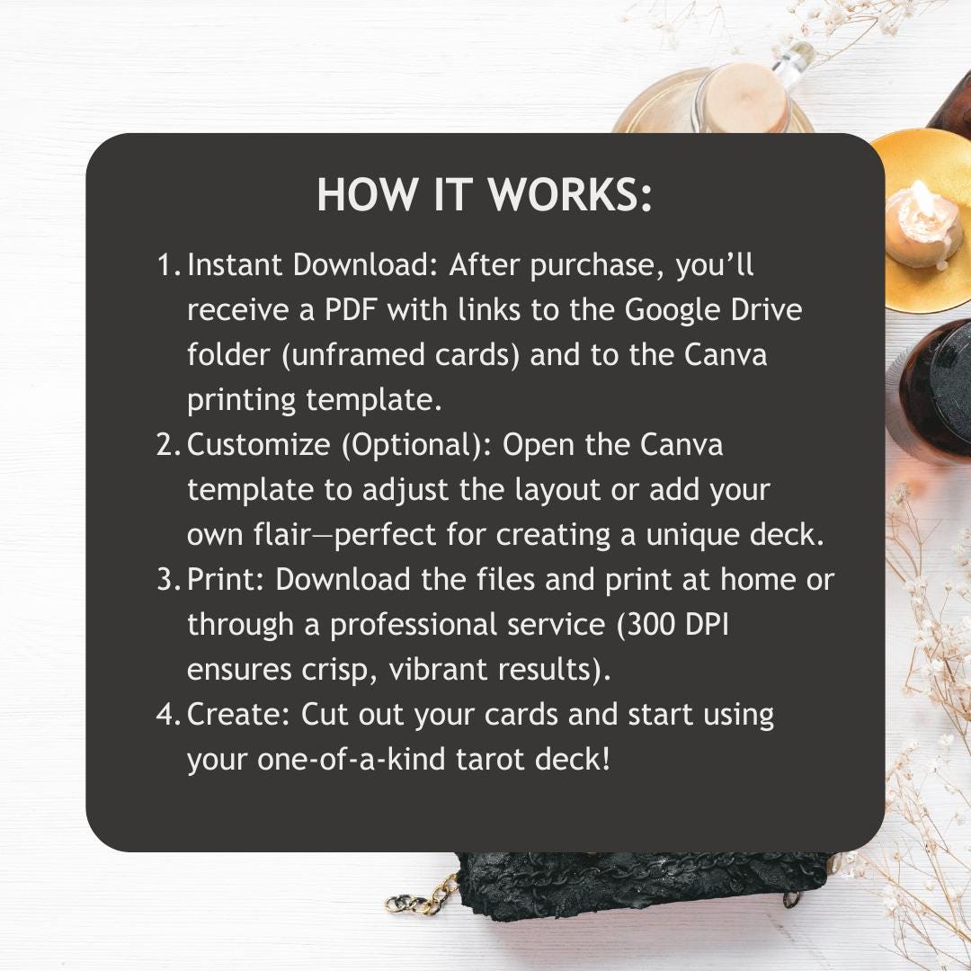 Printable Tarot Deck Post-apocalyptic Theme Gothic Linework Style Cards ...