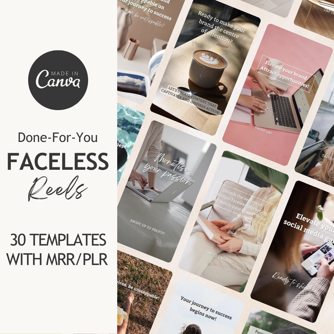 Faceless Done for You Reel Templates, With Hooks, Aesthetic Reels ...