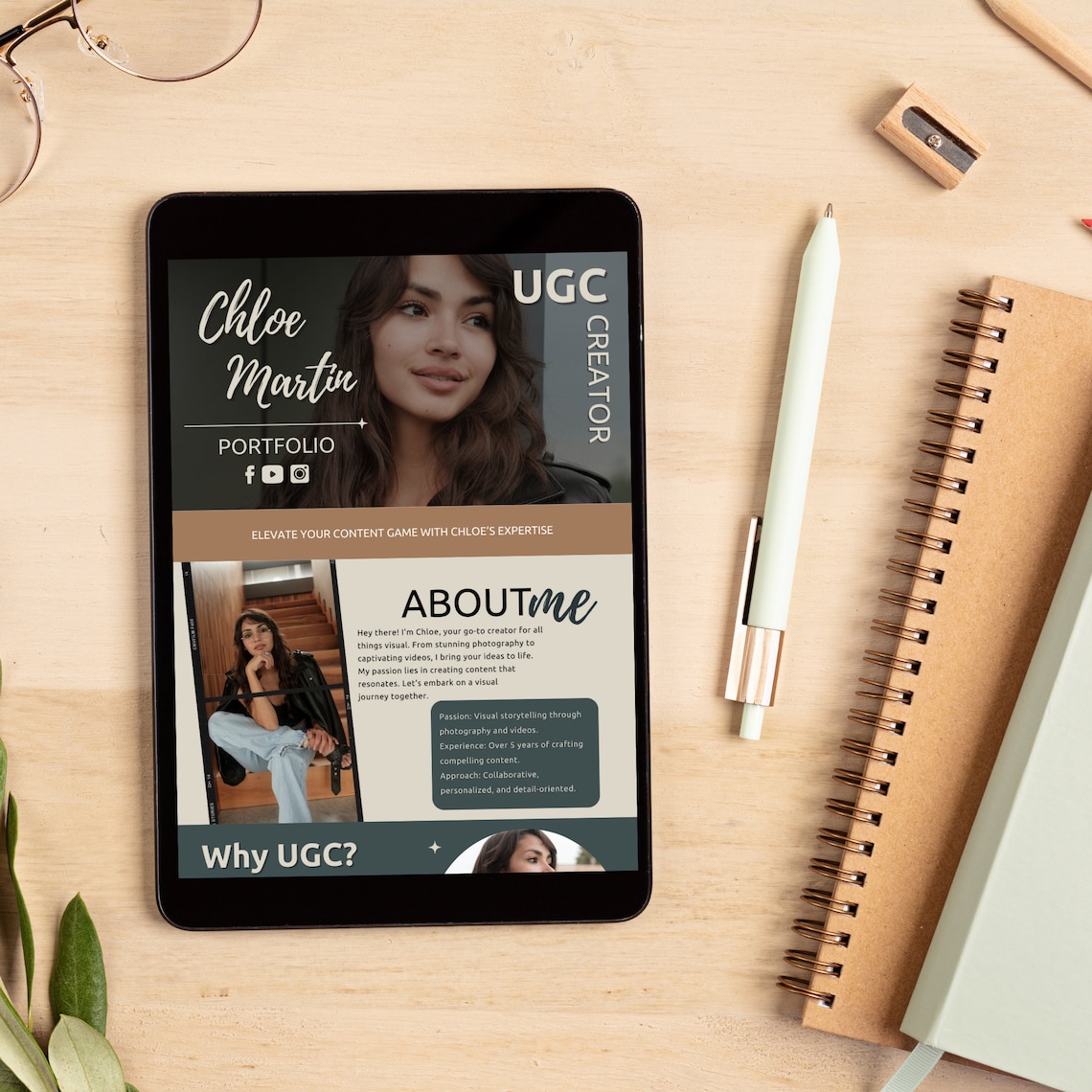 UGC Portfolio Template, UGC Creator Canva Template, UGC Media Kit ...