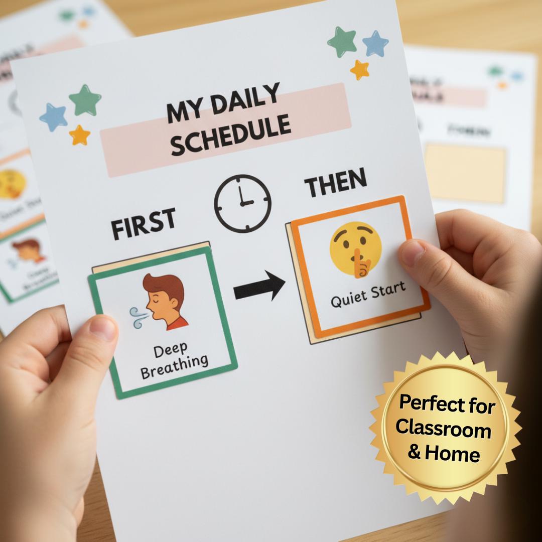 Visual Schedule Printable | Autism ADHD Classroom | Editable First Then ...