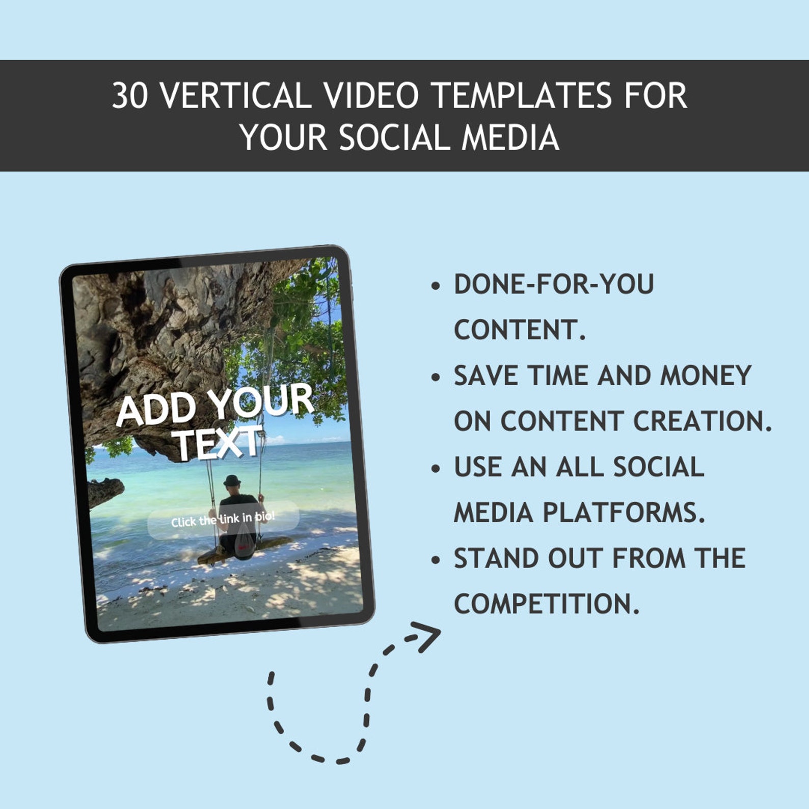 Beach Aesthetic Reel Templates, Faceless Templates, Social Media, Done ...