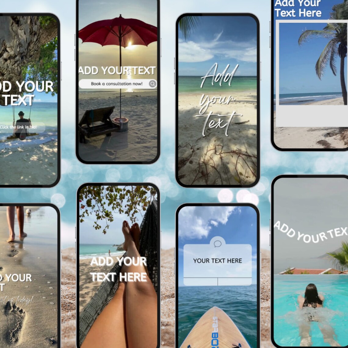 Beach Aesthetic Reel Templates, Faceless Templates, Social Media, Done ...