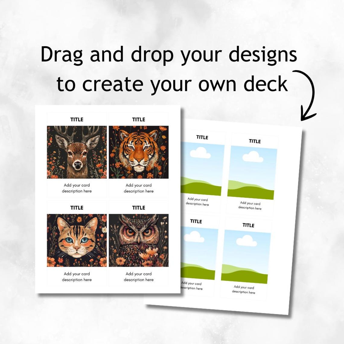 Oracle Tarot Cards Canva Template, Customizable Affirmation Card ...