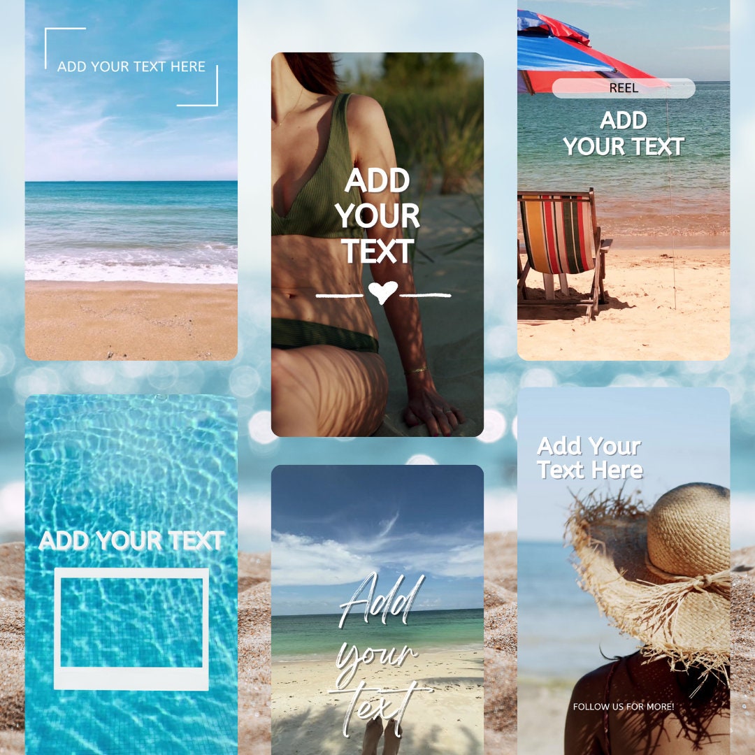 Beach Aesthetic Reel Templates, Faceless Templates, Social Media, Done ...
