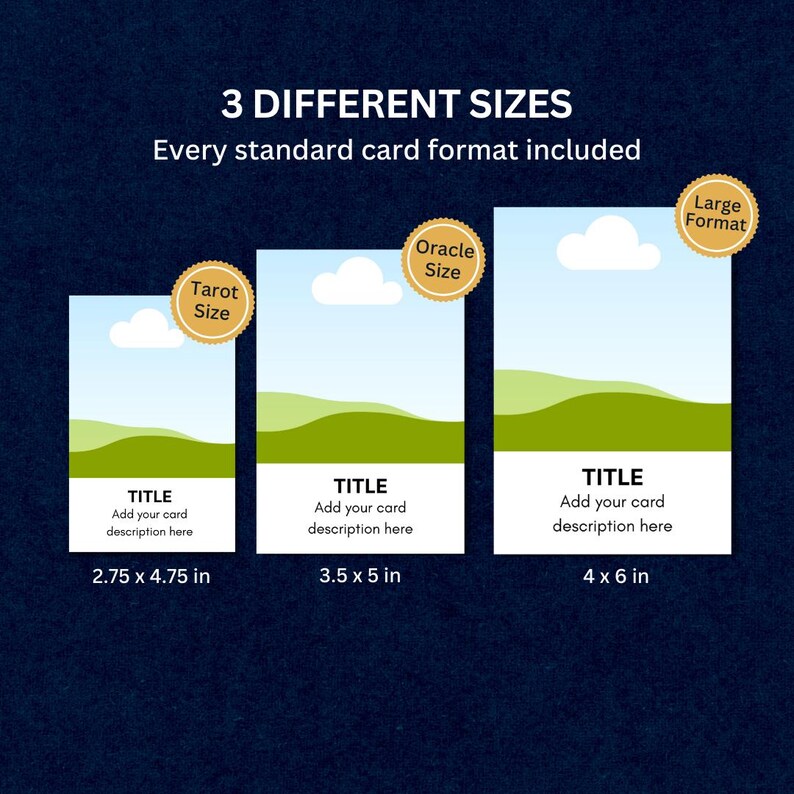 Oracle Card Template Canva, Create Your Own Oracle Deck, Blank Card ...