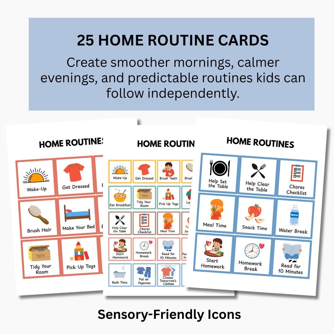 Editable Visual Schedule Templates for Kids, Autism, ADHD and ...