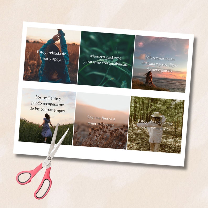 Spanish Affirmation Printable Cards for Women, Daily Self Care ...