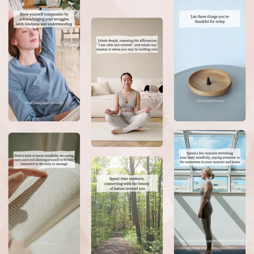 Mindfulness Prompts Reel Templates, Motivational Video, Social Media ...