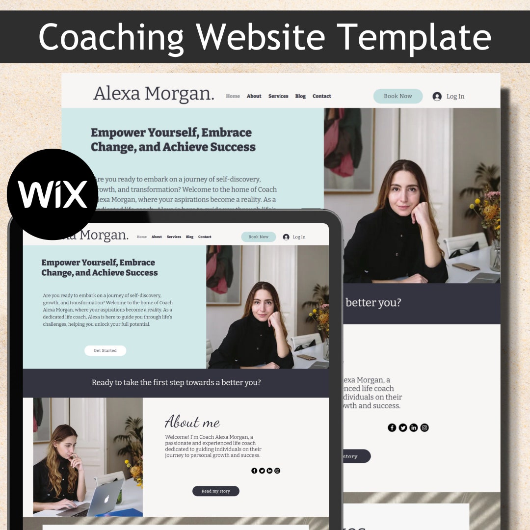 WIX Website Template for Coaches, Coaching Website, Simple Web Design ...