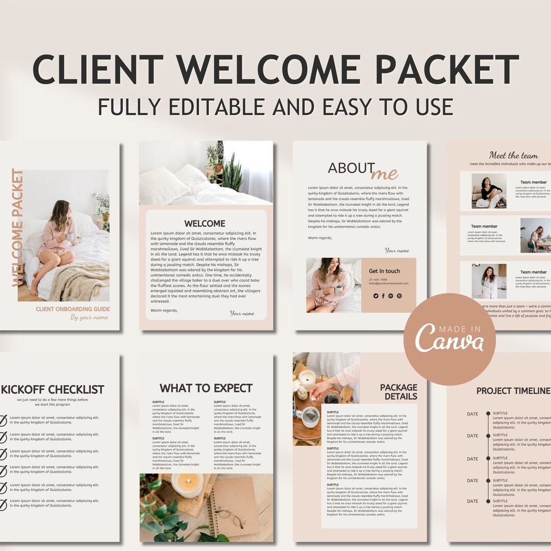 Client Welcome Packet Template, Coaching Onboarding Template, New ...
