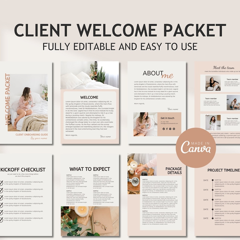 Client Welcome Packet Template, Coaching Onboarding Template, New ...
