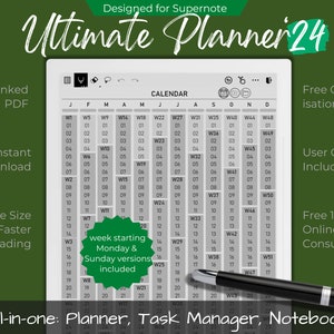 Supernote Ultimate Planner - Etsy