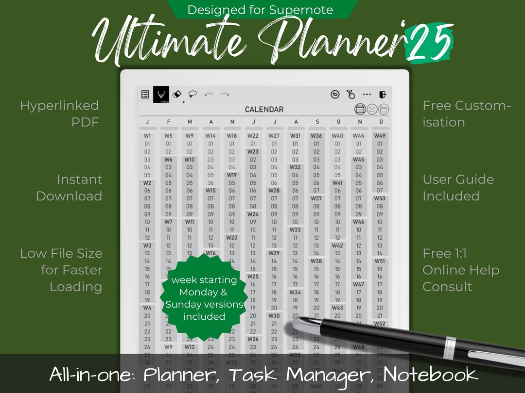 Supernote Ultimate Planner - Etsy