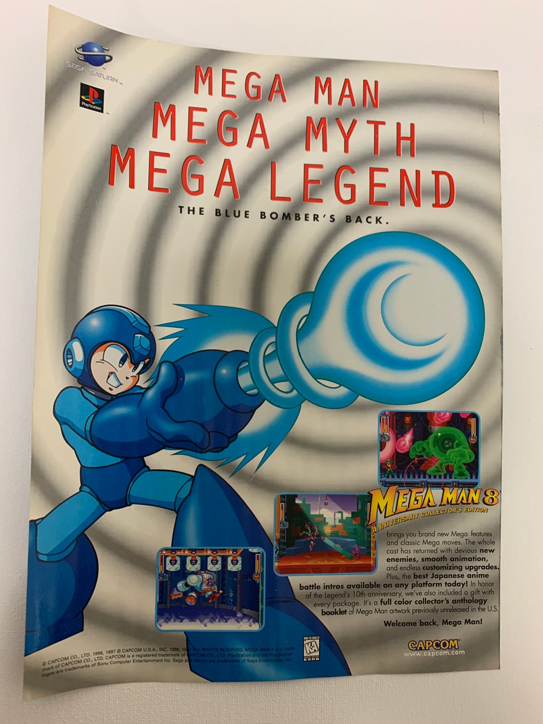 Vintage Mega Man 8 Electronic Gaming Monthly Video Game Add - Etsy