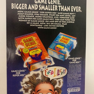 Vintage 90s Game Genie Video Game Add - Etsy