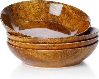 Large Shallow Wooden Bowls - Etsy