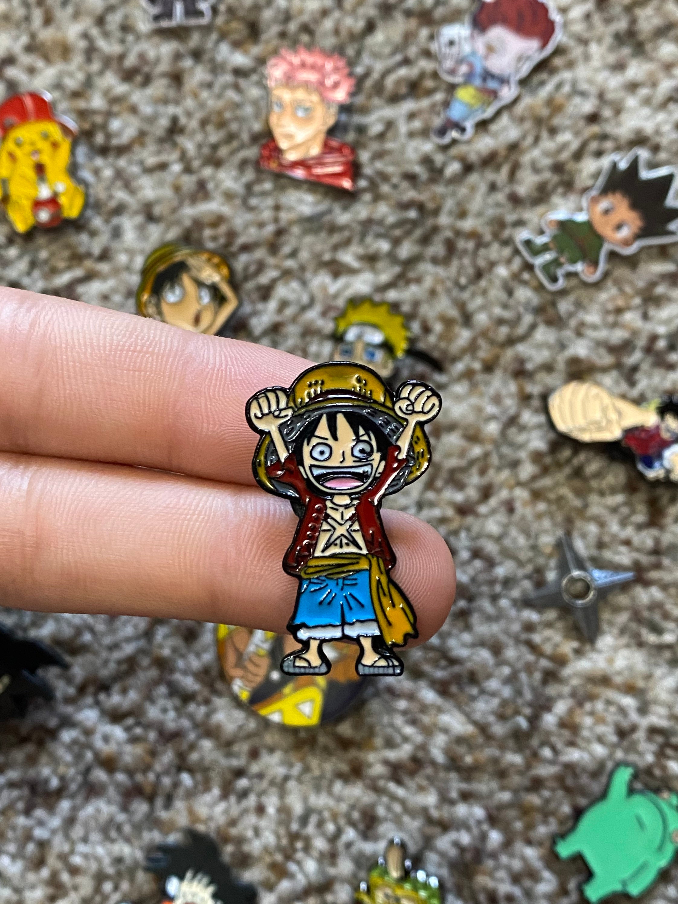 Happy Luffy Anime One Piece Custom Enamel Pin Pins Luffy | Etsy