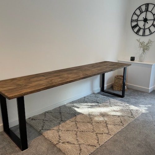 Rustic Computer Desk and Monitor Shelf With INDUSTRIAL LEGS - Etsy