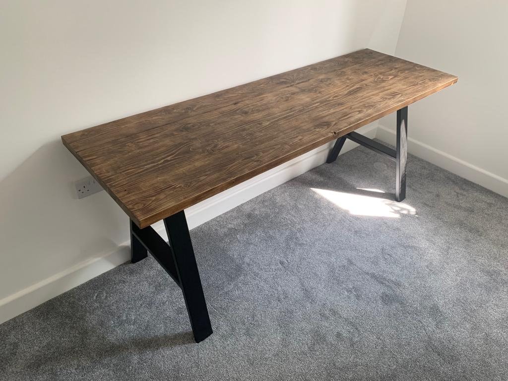 The GG Gaming Desk Rustic Meets Industrial Solid Wood - Etsy