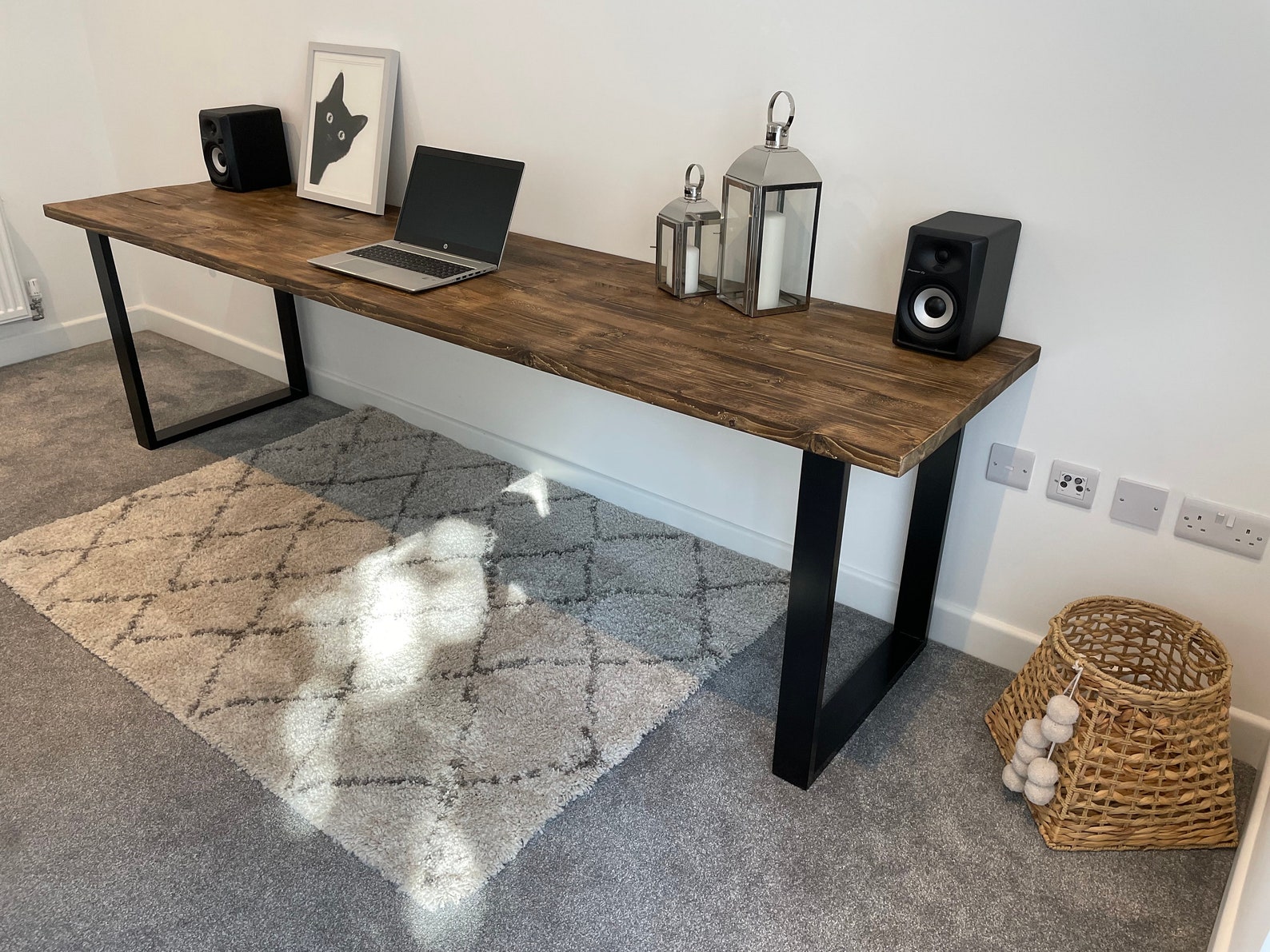 Computer Desk With Square Frame Legs - Etsy UK