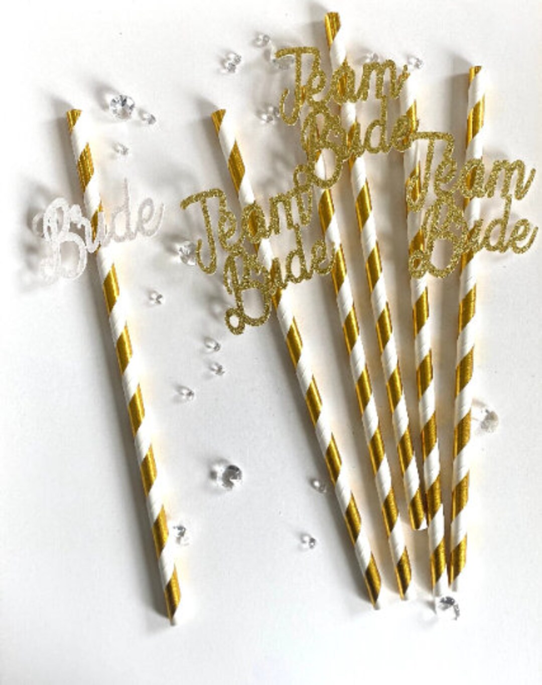 Personalised Straws Hen Party, Bridal Shower, Team Bride Party Wedding ...