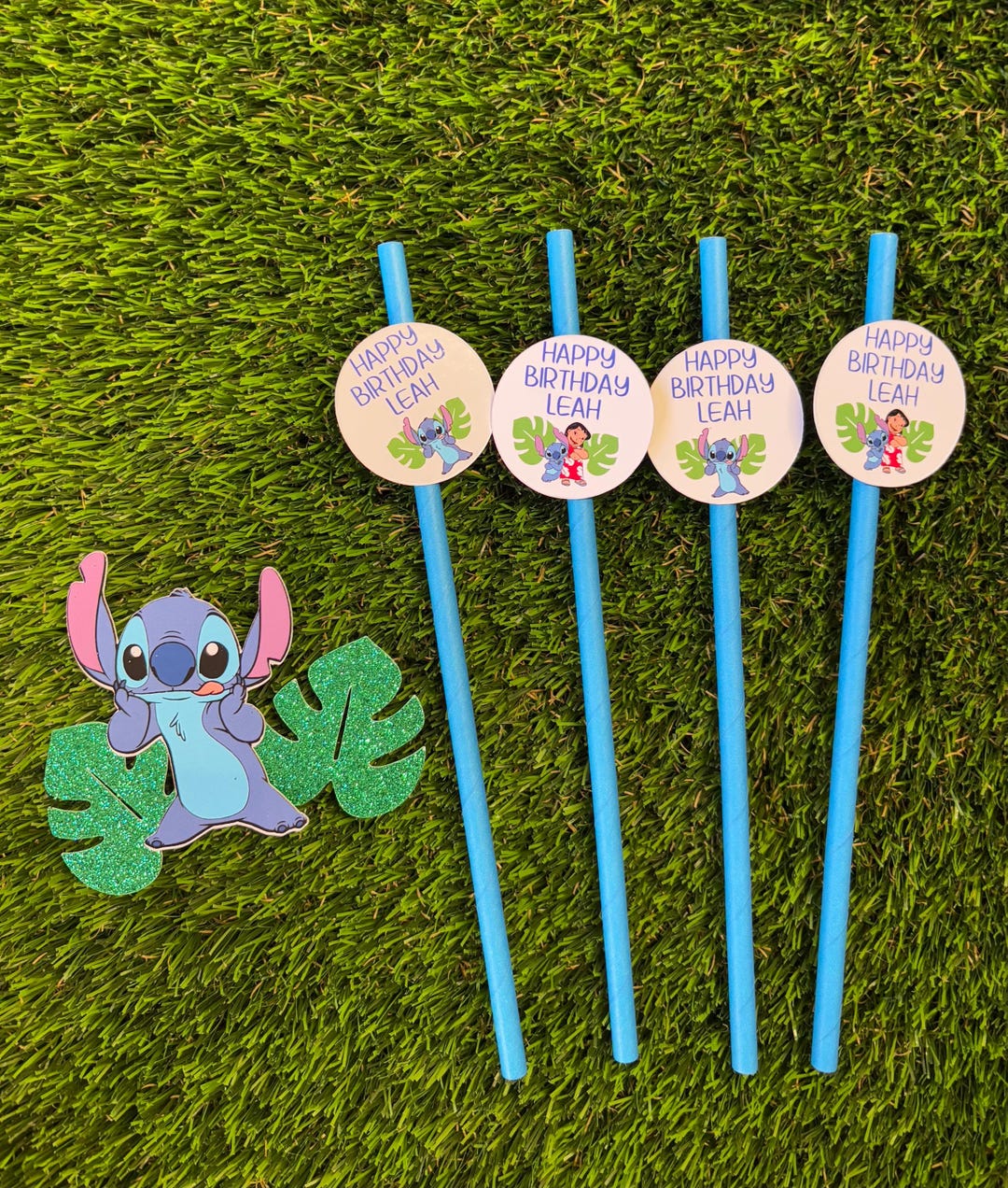 Personalised Stitch Party Straws, Stitch Birthday Favours, Lilo ...