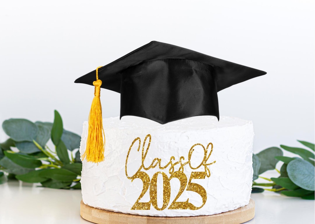 Graduation Cake Charm, Class of 2025 Cake Charm Graduation School ...