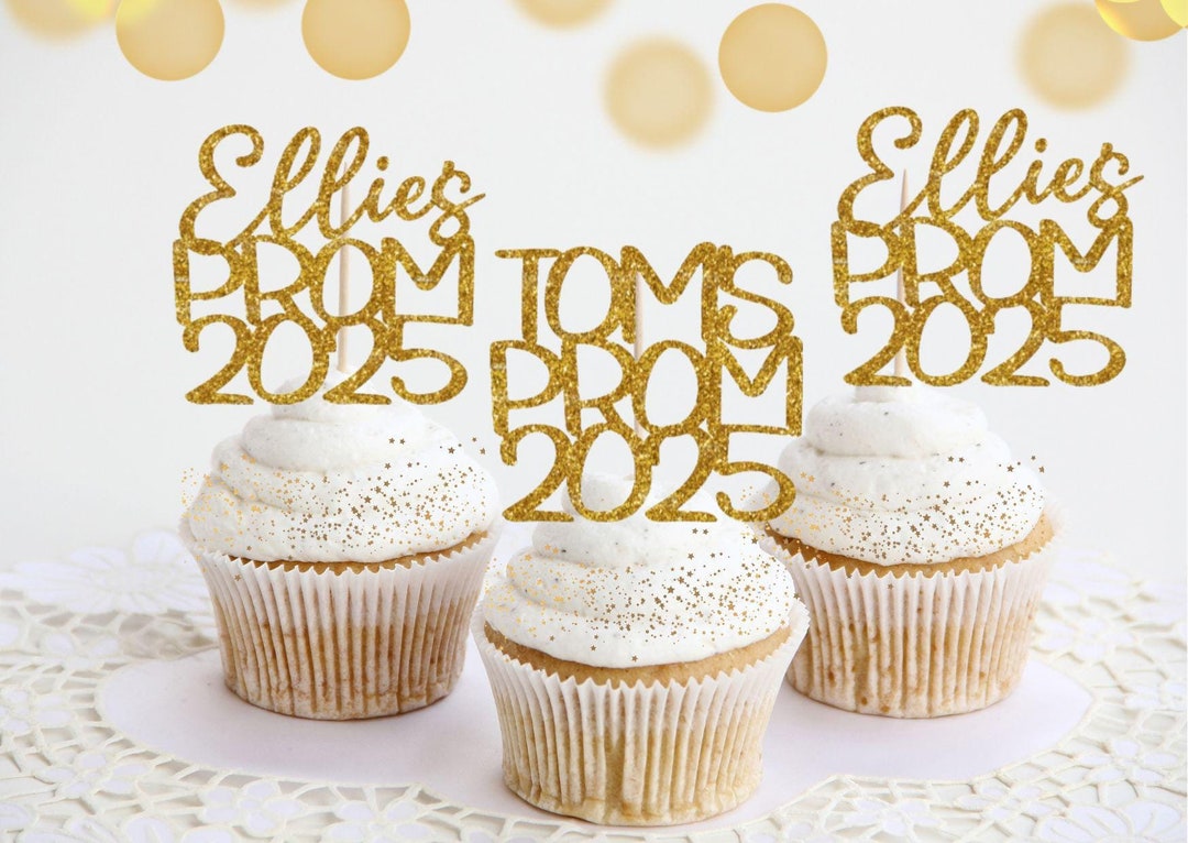 Personalised Prom 2025 Cake Toppers, Prom Cupcake Toppers, Prom Cake ...