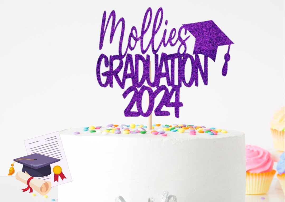Personalised Graduation Cake Topper 2024/class of 2024/school Leavers ...