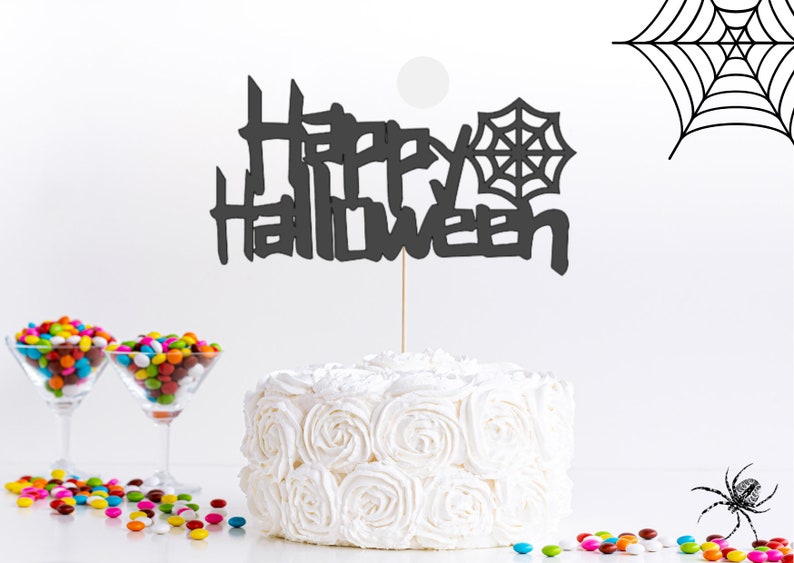 Glitter Trick or Treat Cake Topper: Halloween Party Decor - Etsy