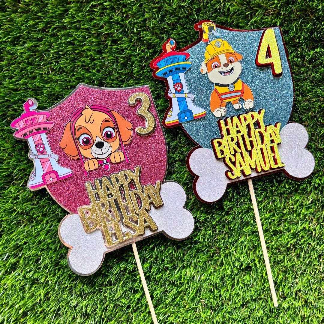Paw Patrol Cake Toppers/skye Rubble Cake Decorations/paw Patrol Cake ...