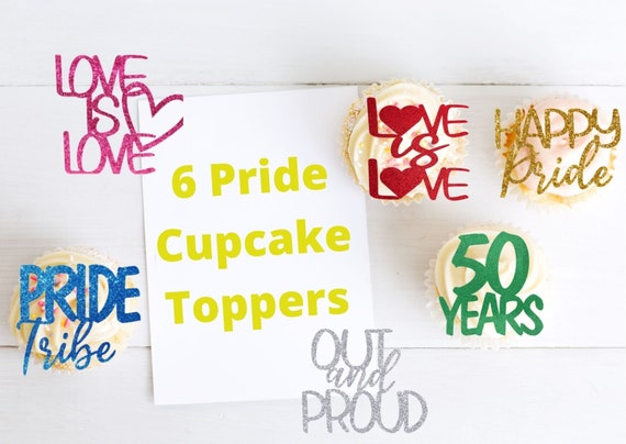Pride Cupcake Toppers /pride Cake Toppers/pride Cake - Etsy UK