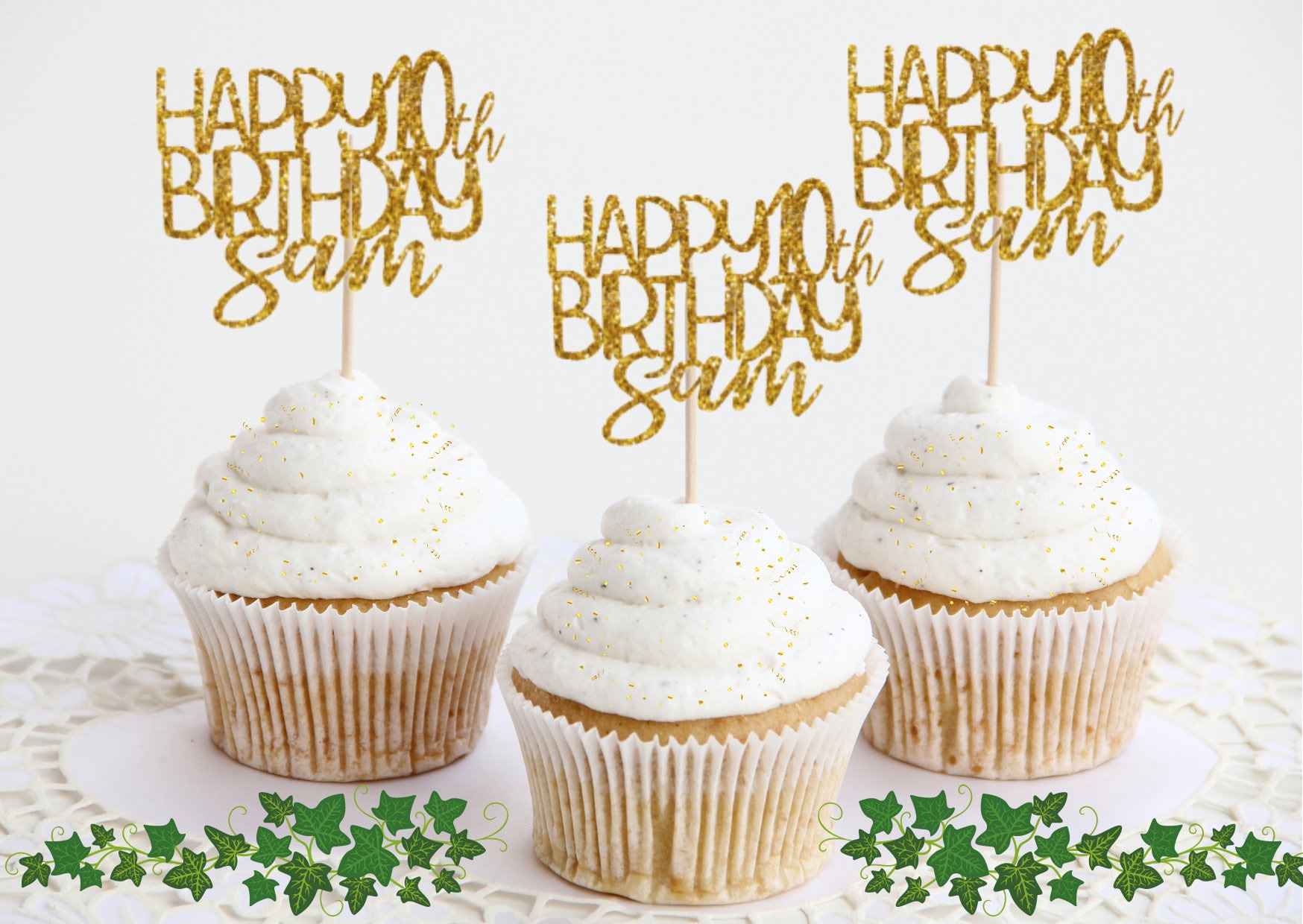 Personalised Birthday Cupcake Toppers/ Baking Cake Party - Etsy UK