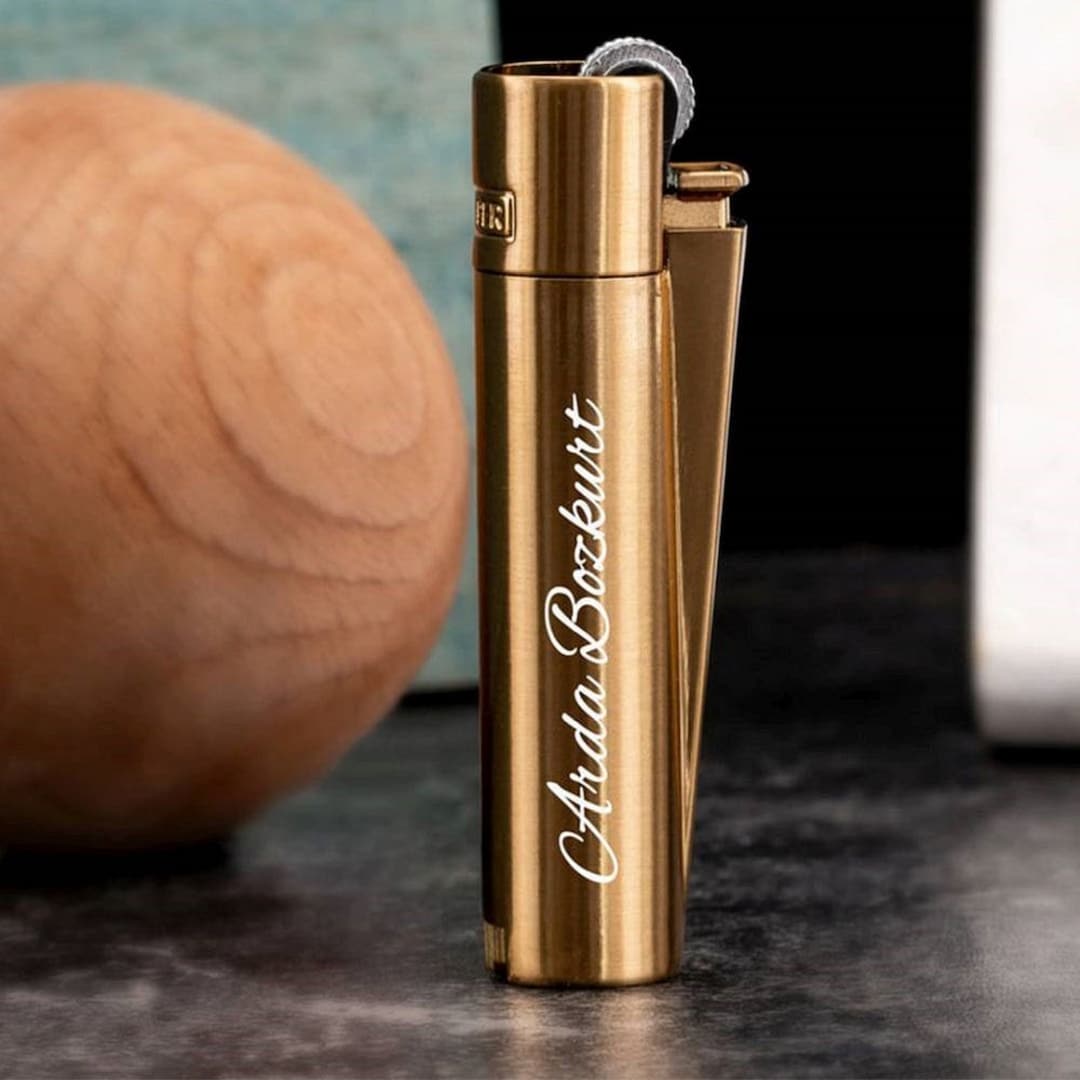 Personalised Engraved Clipper Metal Lighter Shiny Silver - Etsy