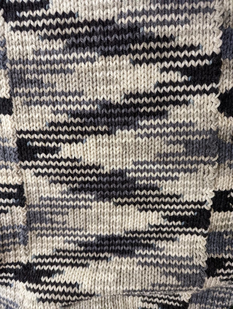 Ribbed Mirage Afghan Knitting Pattern Bond/usm/ism/knitsmart Knitting ...