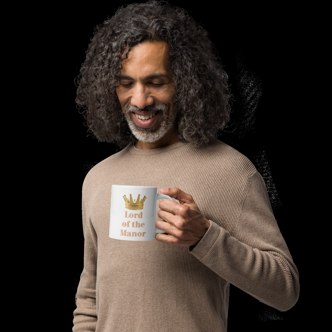 Lord of the Manor Coffee Mug 20 Oz. Ceramic Mug With Gold Lettering and ...