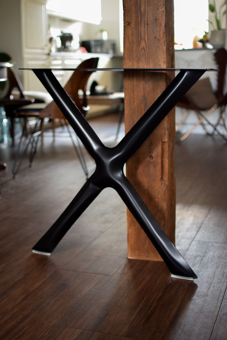 Modern Metal Table Legs – Sculptural Steel Base for Dining Tables ...