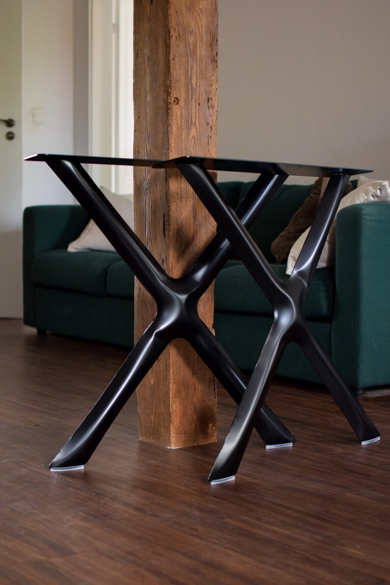 Modern Metal Table Legs – Sculptural Steel Base for Dining Tables ...