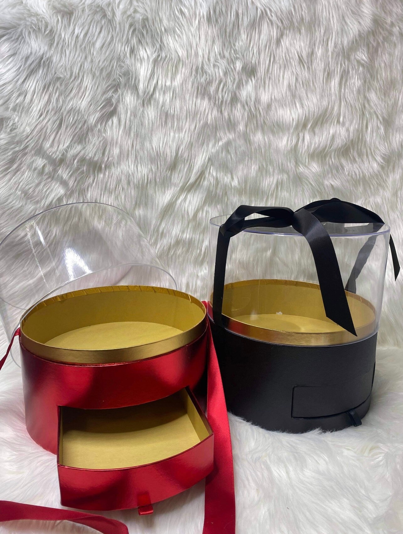 Circle Acrylic Box With Drawer / Acrylic Box With Drawer/ - Etsy