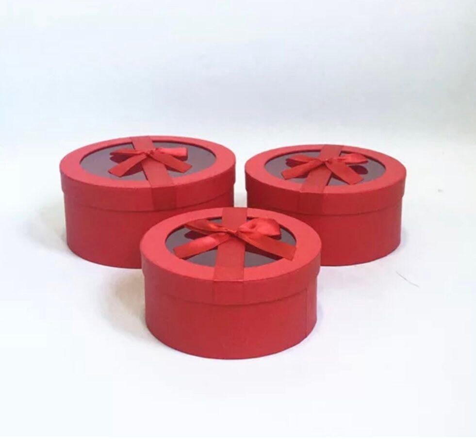 Circle Boxes, 3 Set Boxes, Floral Arrangements, Luxury Boxes, Treat ...